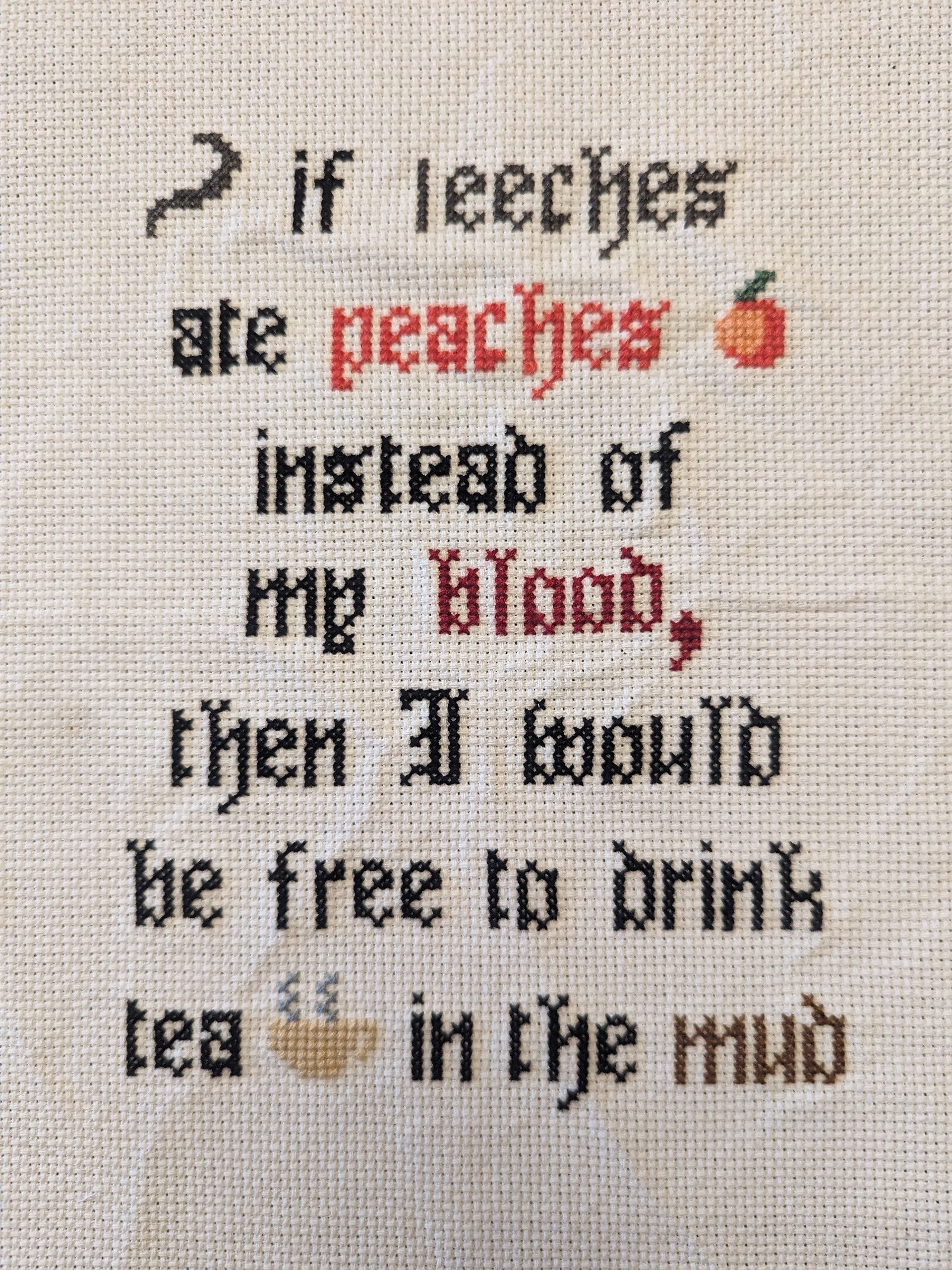 CROSS STITCH PATTERN: Peaches and Leeches - Etsy