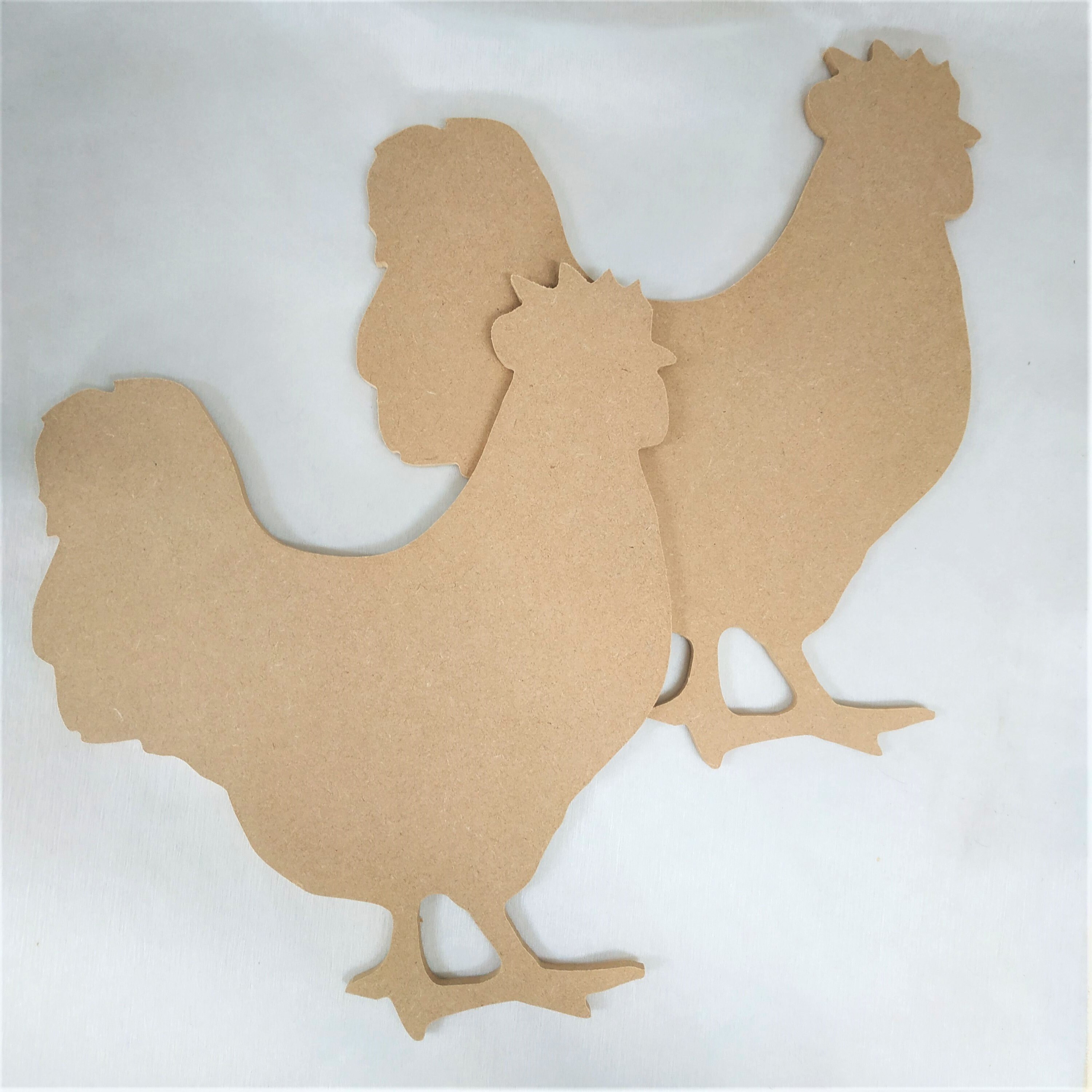 MDF Large Wooden Chicken Cockerel Mosaic Decoupage Art & Craft Blank ...