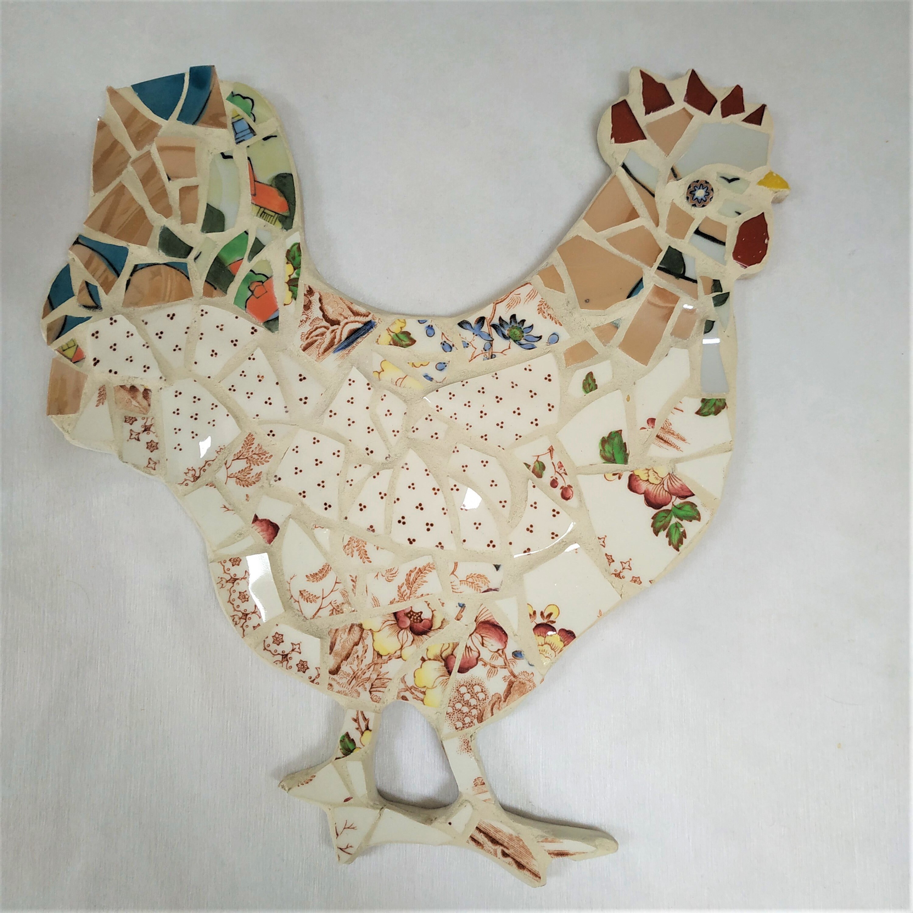 MDF Large Wooden Chicken Cockerel Mosaic Decoupage Art & Craft | Etsy UK