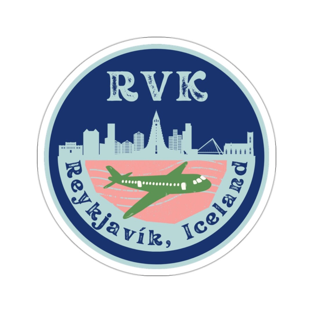 Vintage "reykjavík" Travel Sticker - Etsy