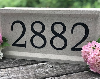 Address Stone, House Numbers, Address Number, Custom Stone Signs ...