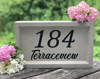 Address Stone, House Numbers, Address Number, Custom Stone Signs ...
