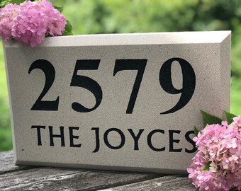 Address Stone, House Numbers, Address Number, Custom Stone Signs ...