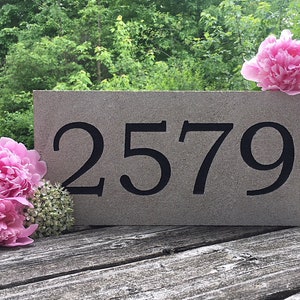 Address Stone, House Numbers, Address Number, Custom Stone Signs ...