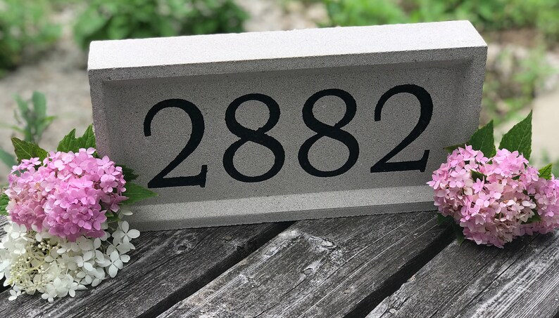 Address Stone, House Numbers, Address Number, Custom Stone Signs ...