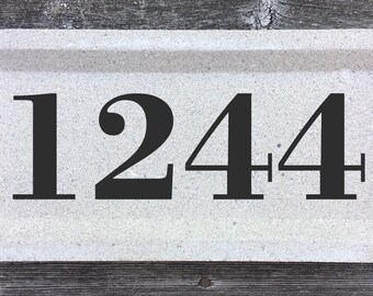 Address Stone, House Numbers, Address Number, Custom Stone Signs ...