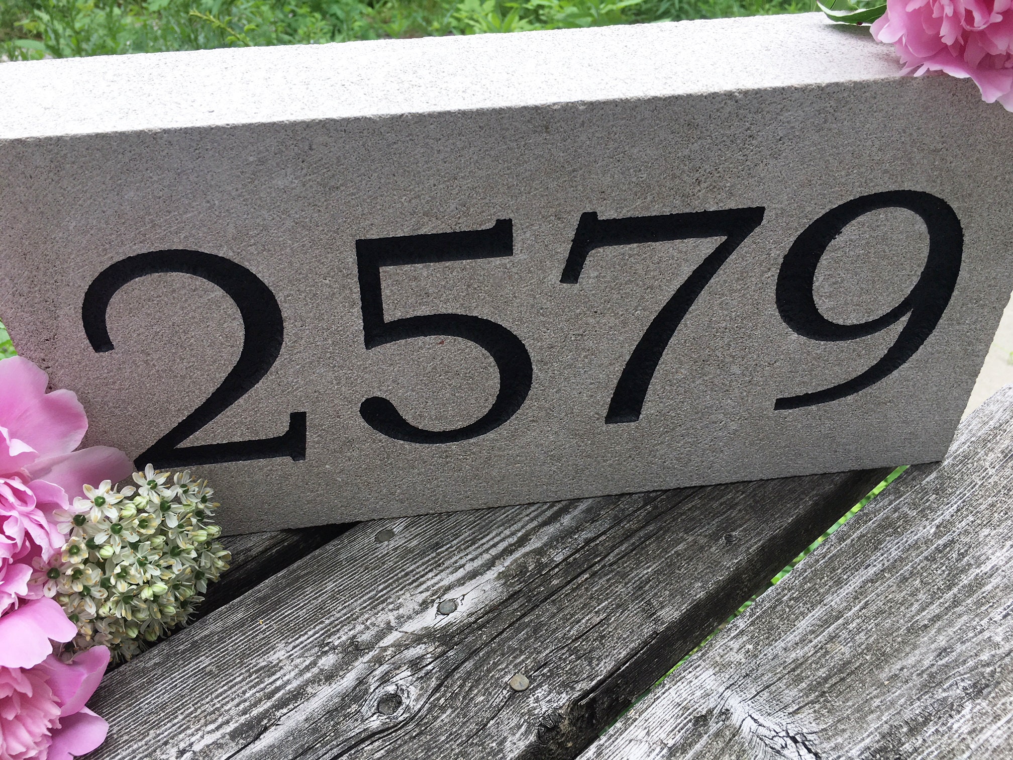 Address Stone, House Numbers, Address Number, Custom Stone Signs ...