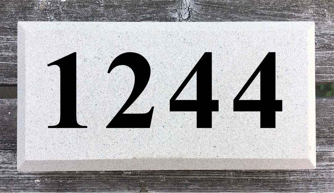 Address Stone, House Numbers, Address Number, Custom Stone Signs ...