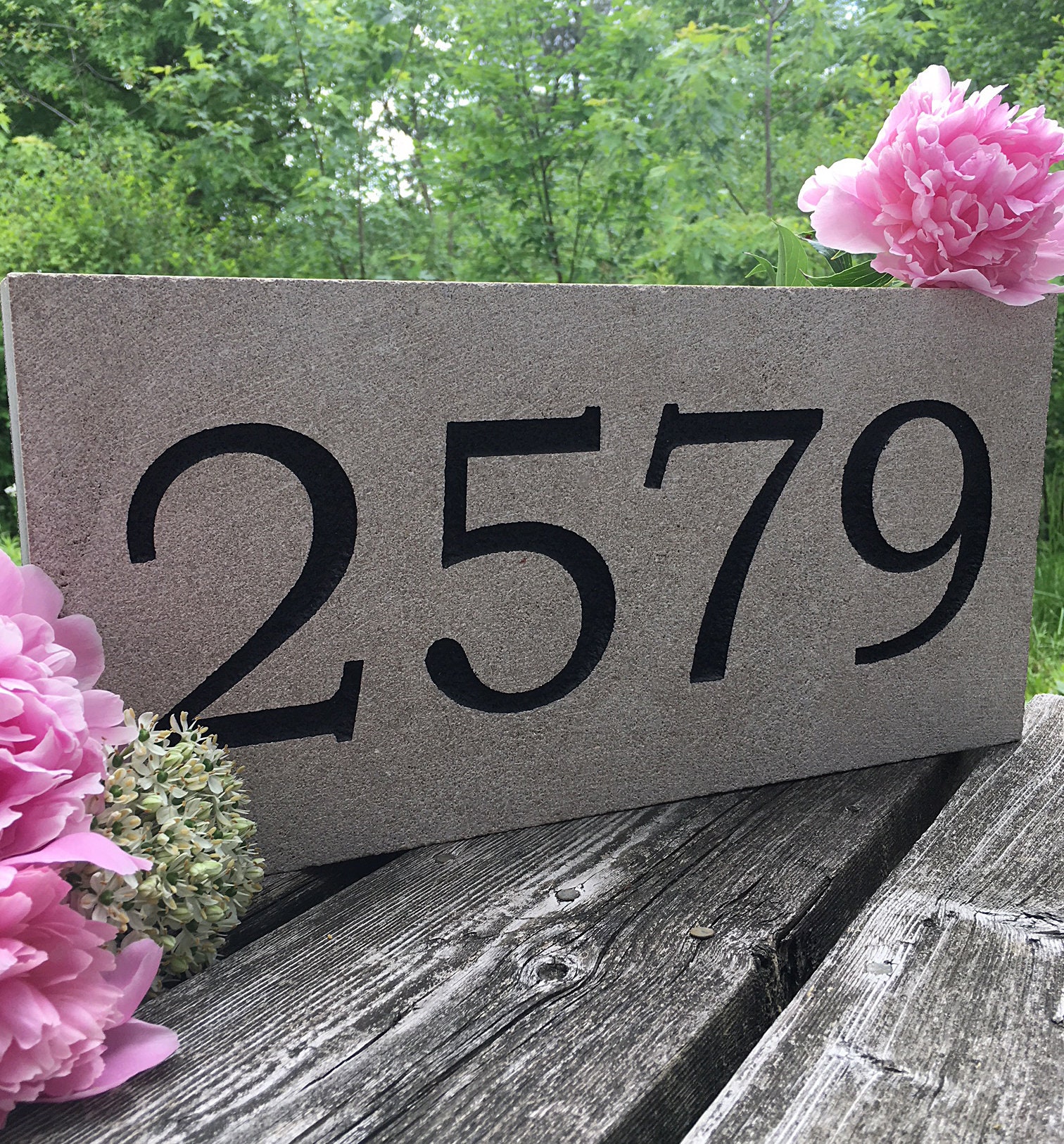 Address Stone, House Numbers, Address Number, Custom Stone Signs ...