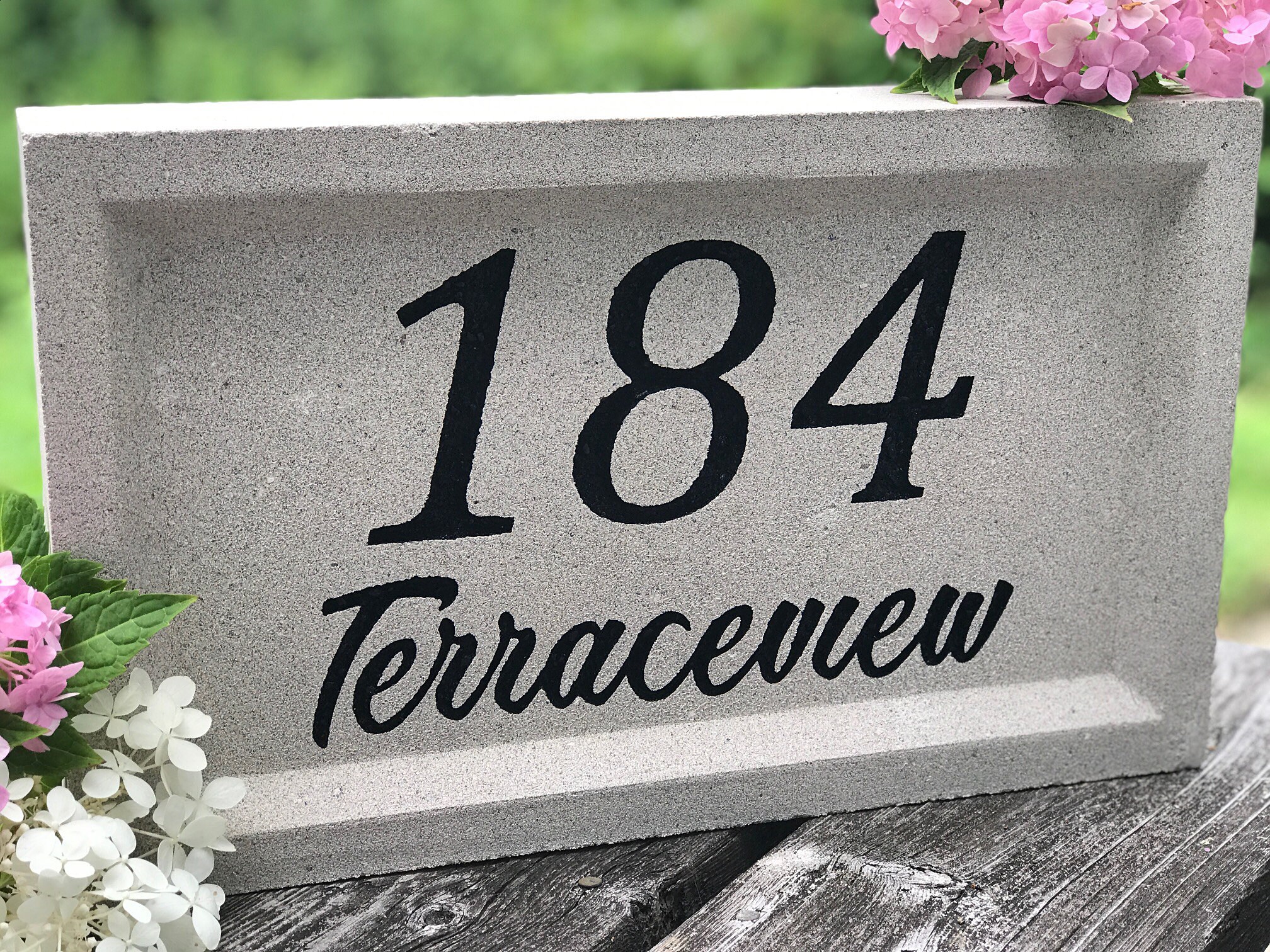 Address Stone, House Numbers, Address Number, Custom Stone Signs ...