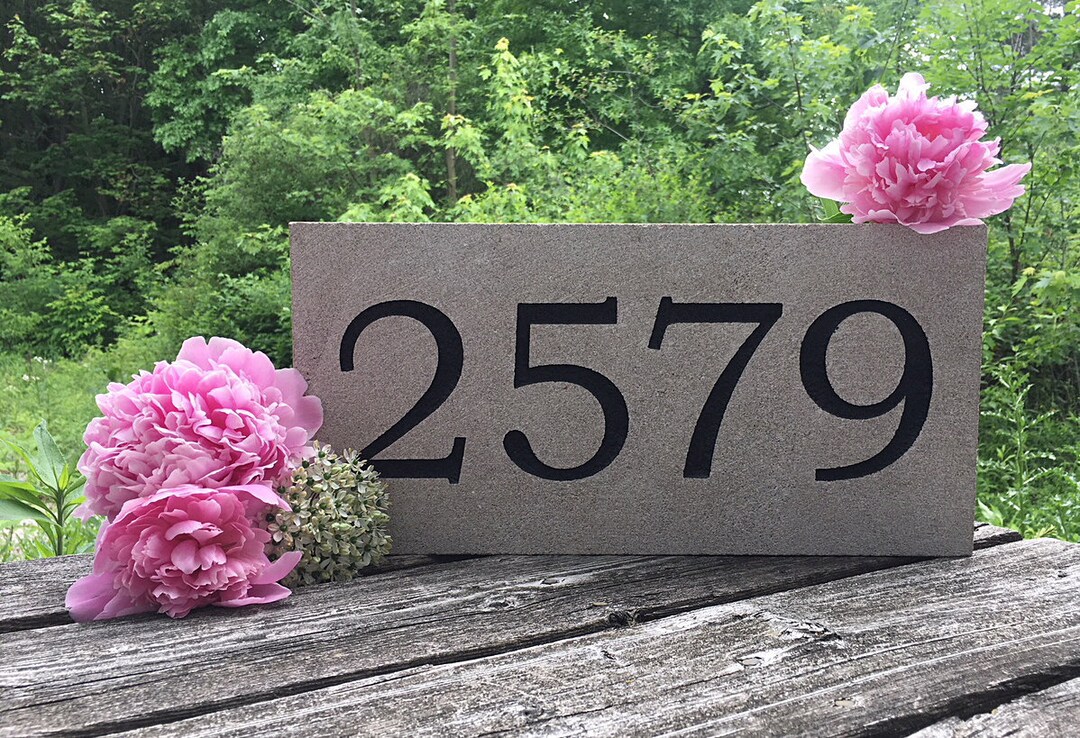 Address Stone, House Numbers, Address Number, Custom Stone Signs ...