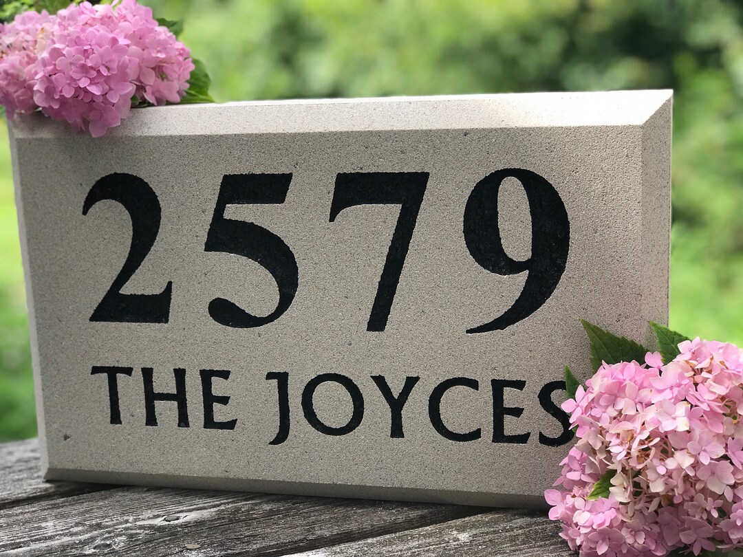 Address Stone, House Numbers, Address Number, Custom Stone Signs ...