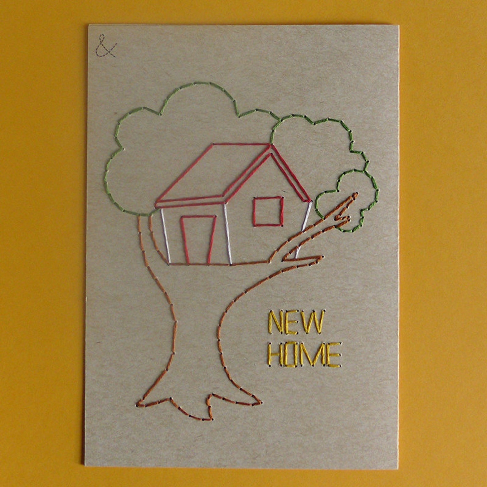 Stitch & Share - DIY Stitching Cards: New Home / Pizza? - Etsy