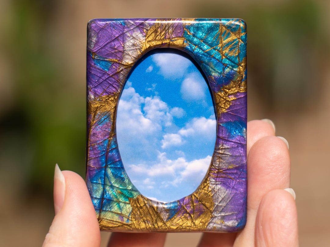 Polymer Clay Picture Frame, Tiny Photo Frame, Shabby Chic Picture Frame ...