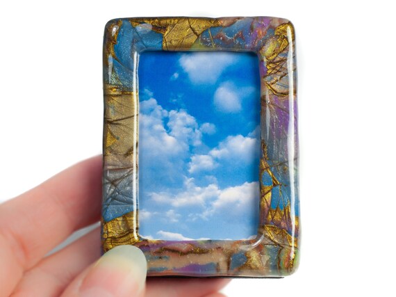 Polymer Clay Picture Frame Tiny Photo Frame Shabby Chic | Etsy