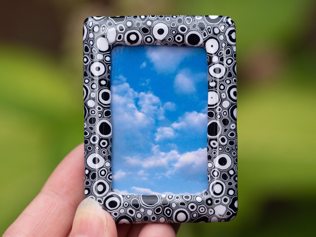 Polymer Clay Tiny Photo Frame: Retro Black & White Pattern - Etsy