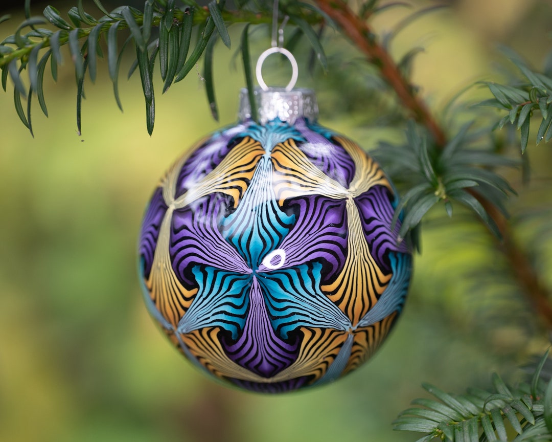 Polymer Clay Christmas Bauble, Christmas Ball Ornaments, Unique Polymer ...
