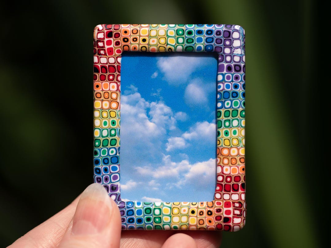 Mini Rainbow Picture Frame: Polymer Clay Boho Photo Frame - Etsy