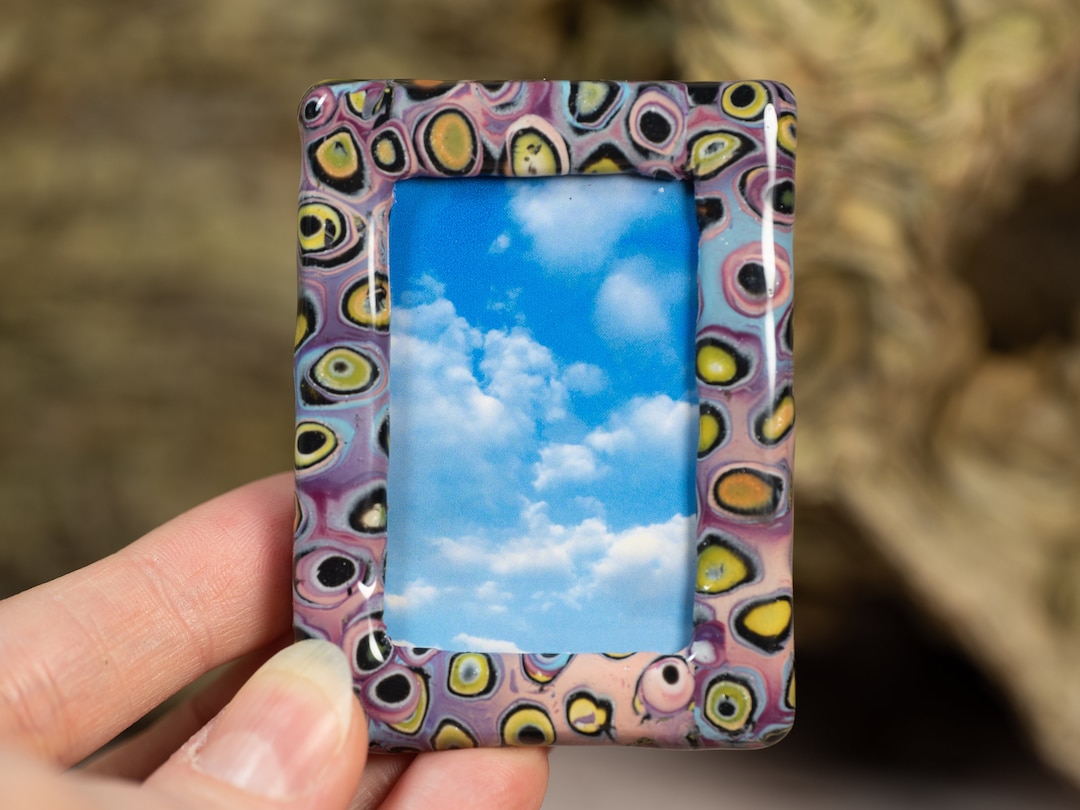 Polymer Clay Tiny Picture Frame, Unique Tiny Photo Frame, Cute Mini ...