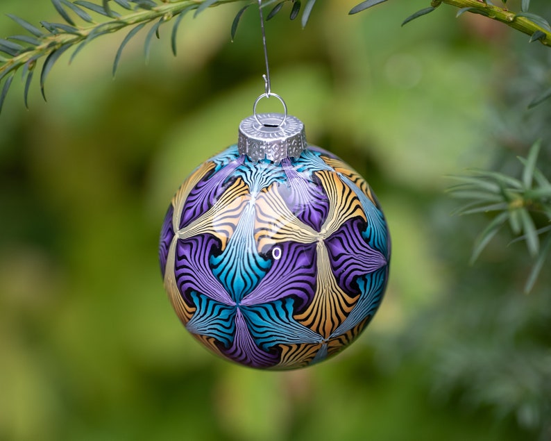 Polymer Clay Christmas Bauble, Christmas Ball Ornaments, Unique Polymer ...