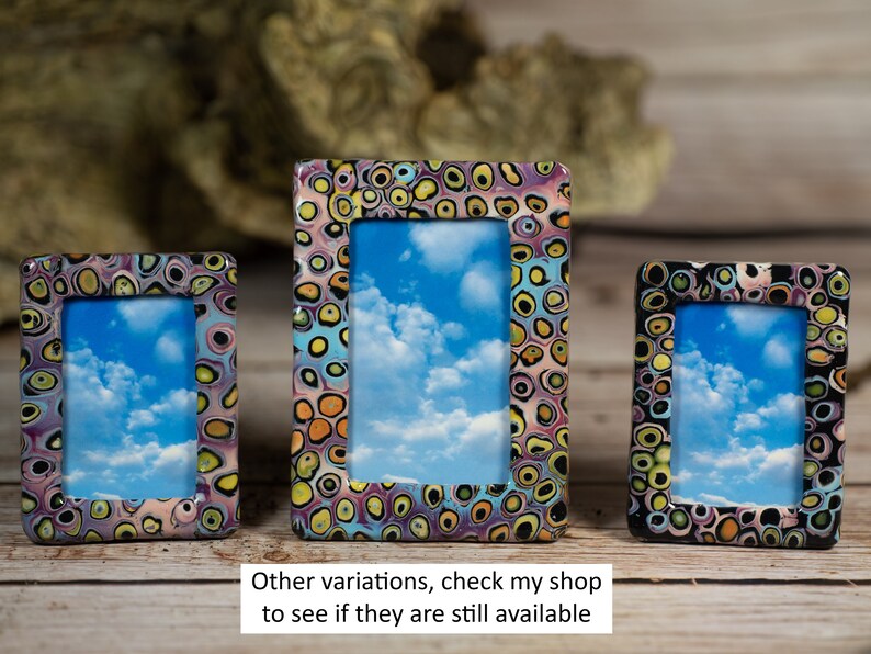 Polymer Clay Tiny Picture Frame, Unique Tiny Photo Frame, Cute Mini ...