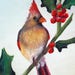 Cardinal and Holly Christmas Card - Etsy