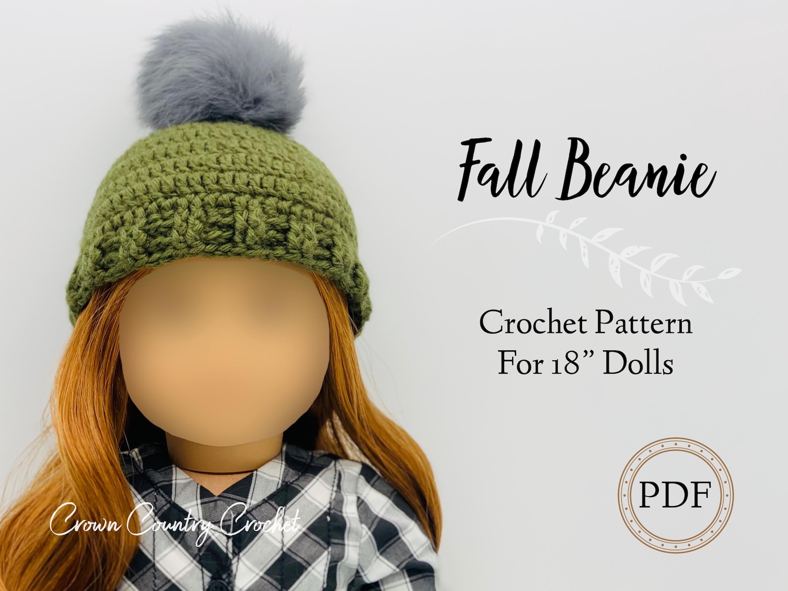 Fall Beanie Crochet Pattern for 18" Dolls (PDF Pattern) - Etsy