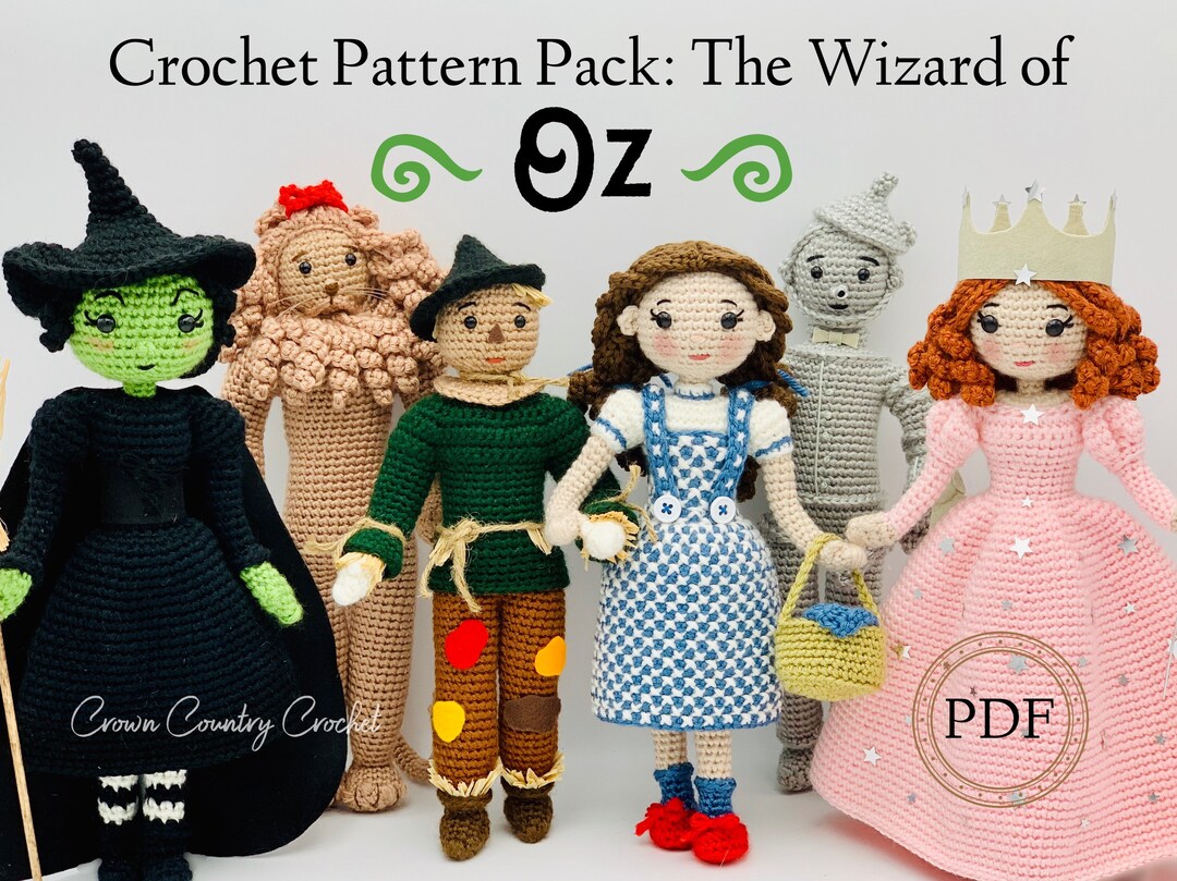 Wizard of Oz Crochet Doll Pattern Pack: Amigurumi Storybook Dolls (PDF ...