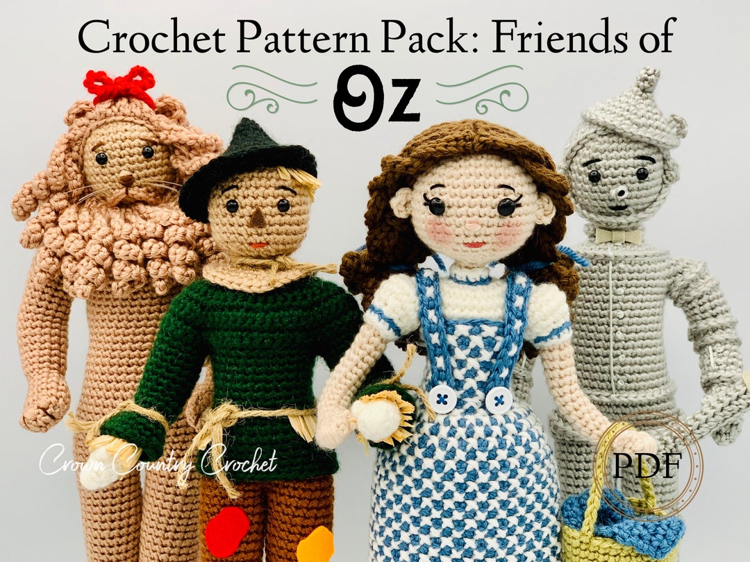 Wizard of Oz Crochet Doll Pattern: Amigurumi Friends Pack (PDF Pattern ...
