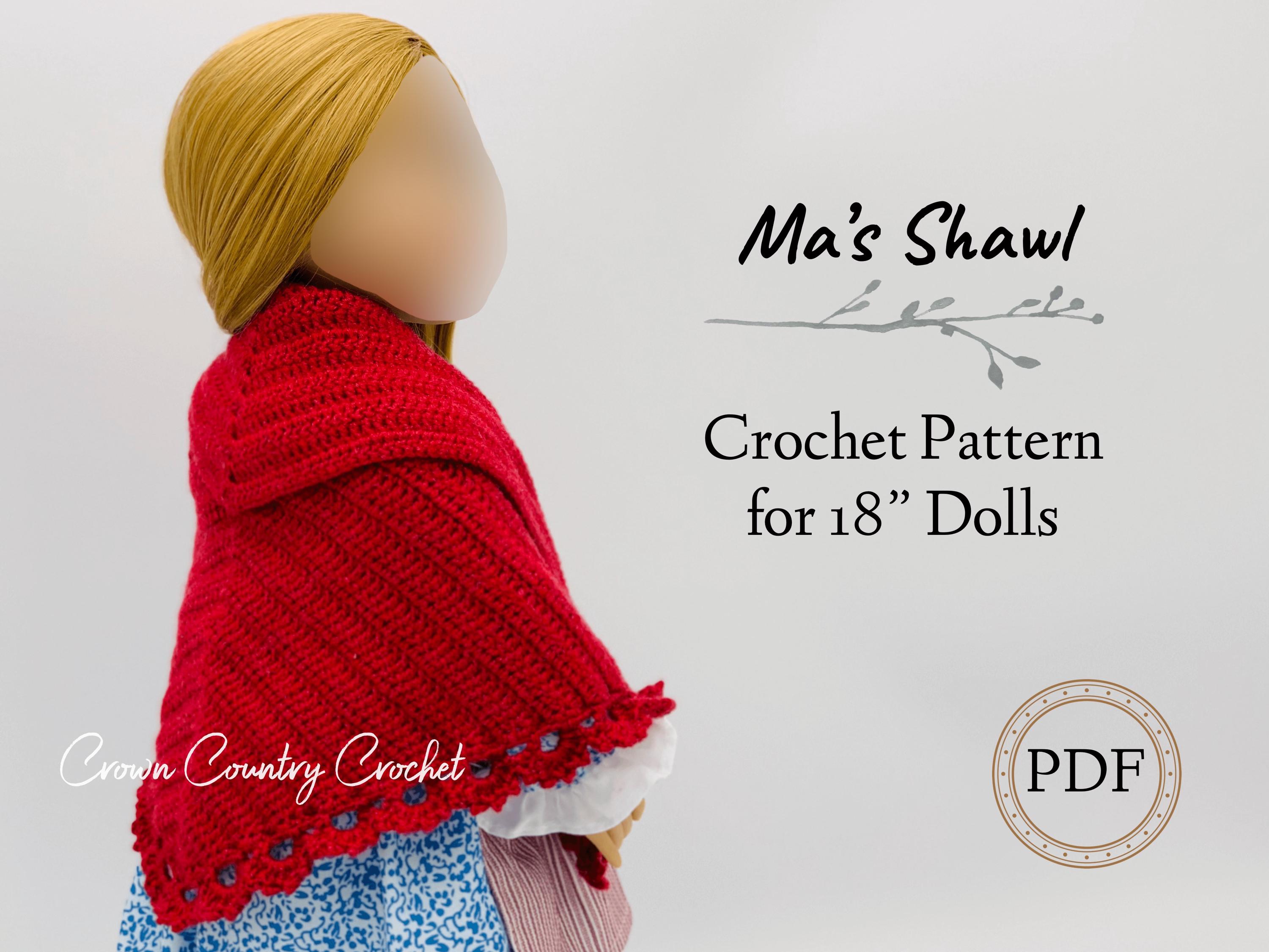 Ma's Shawl Crochet Pattern for 18" Dolls (PDF Pattern) - Etsy