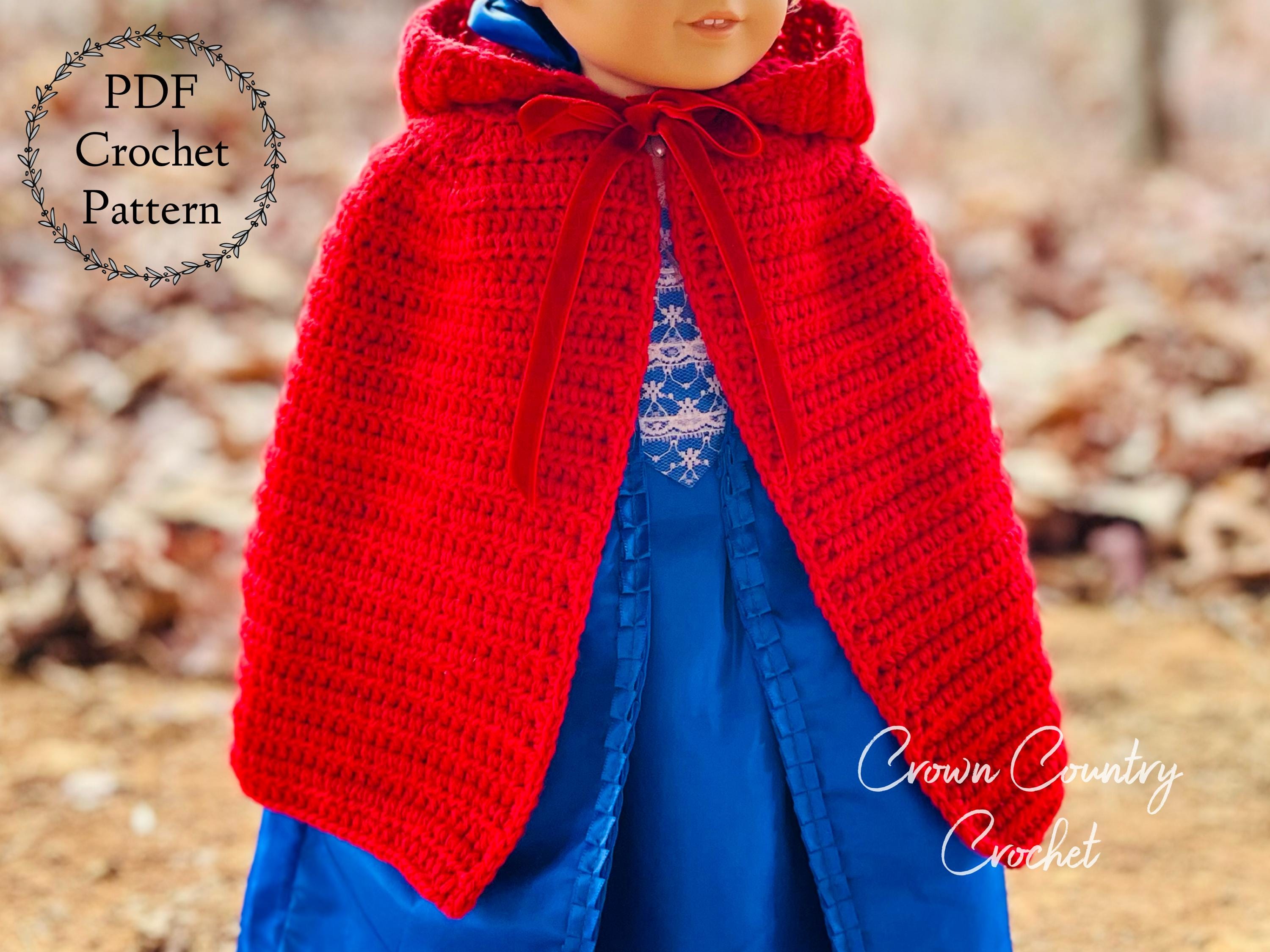 Scarlet Cloak Crochet Pattern for 18" Dolls (PDF Pattern) - Etsy