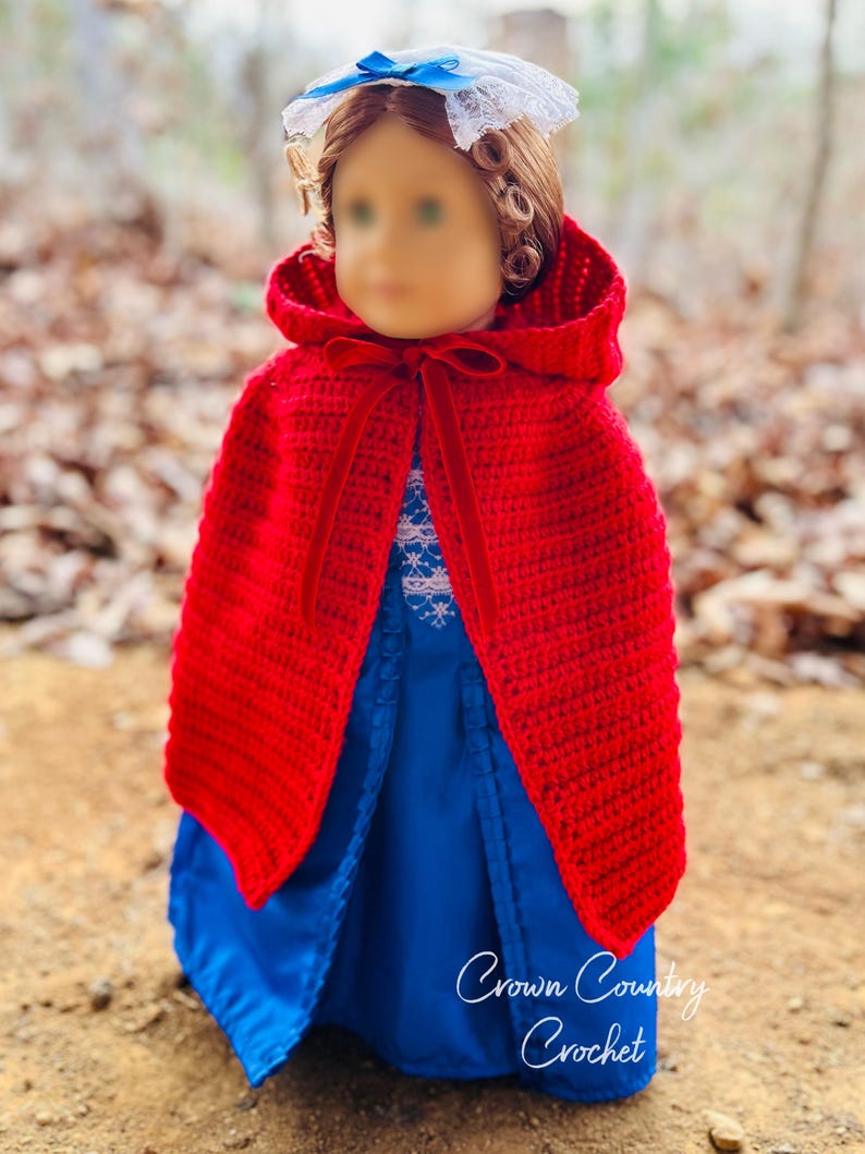 Scarlet Cloak Crochet Pattern for 18" Dolls (PDF Pattern) - Etsy