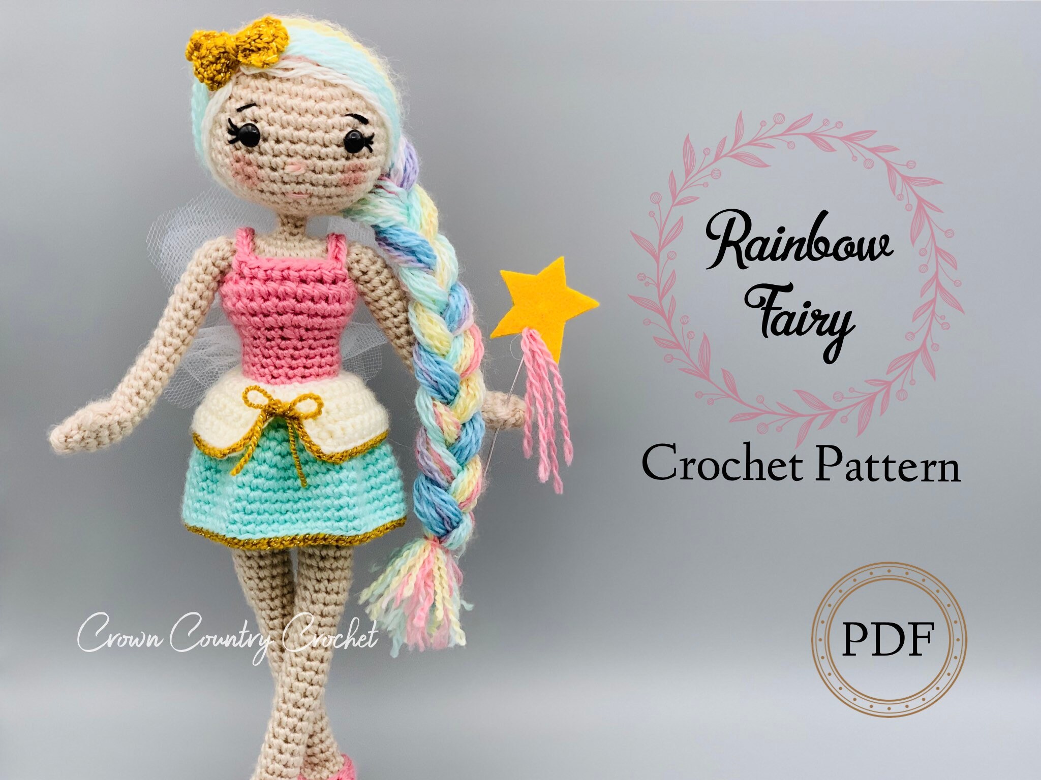 Craft Supplies & Tools Home & Hobby Amigurumi doll pattern Crochet ...