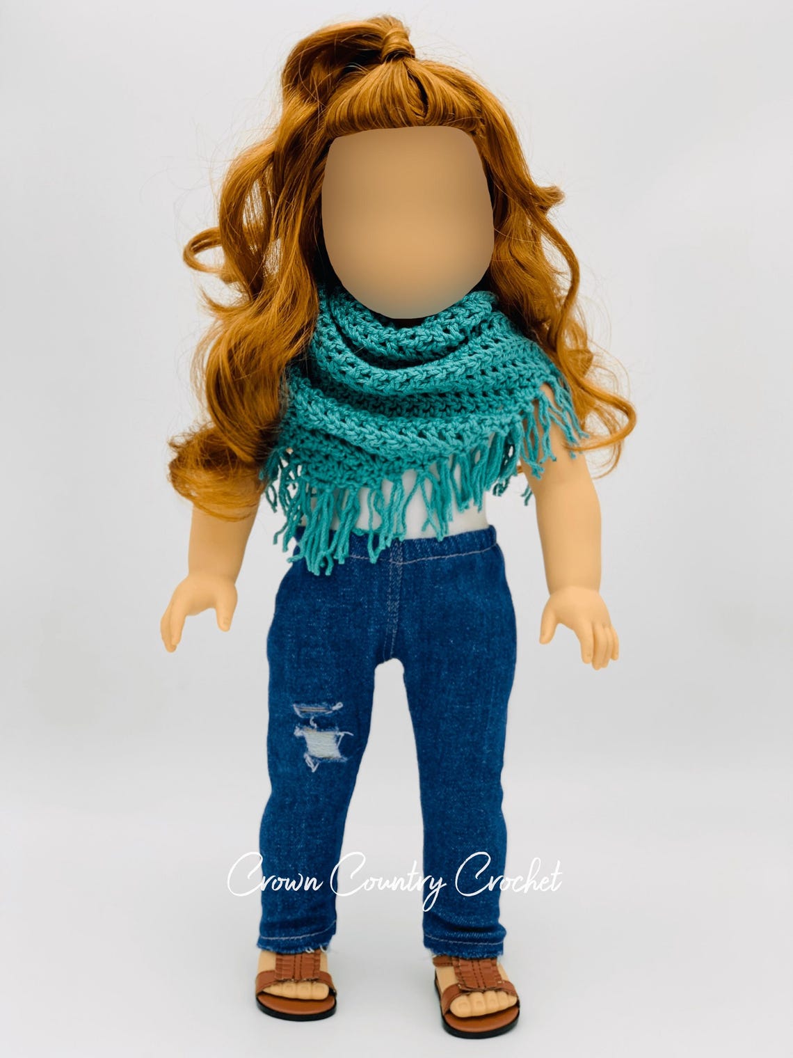 Fringe Shawl Crochet Pattern: 18" Doll Clothes (PDF Pattern) - Etsy