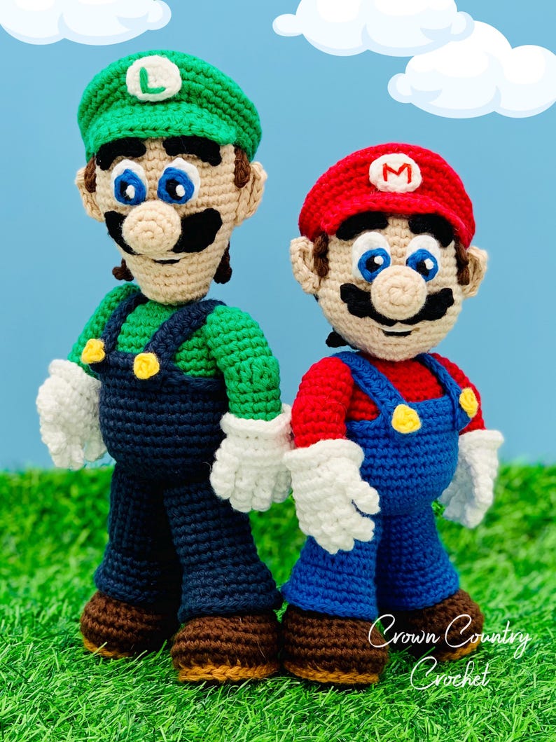 Mario Team Crochet Doll Pattern: Fan Art Amigurumi (PDF Pattern) - Etsy