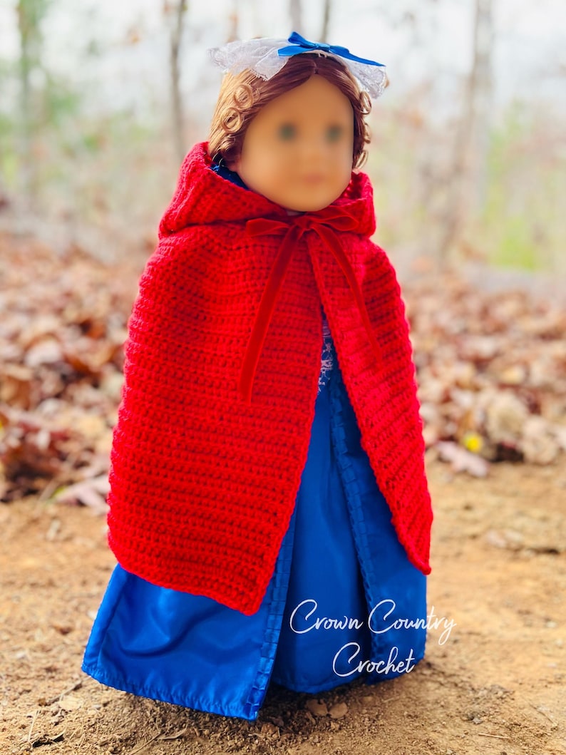 Scarlet Cloak Crochet Pattern for 18" Dolls (PDF Pattern) - Etsy