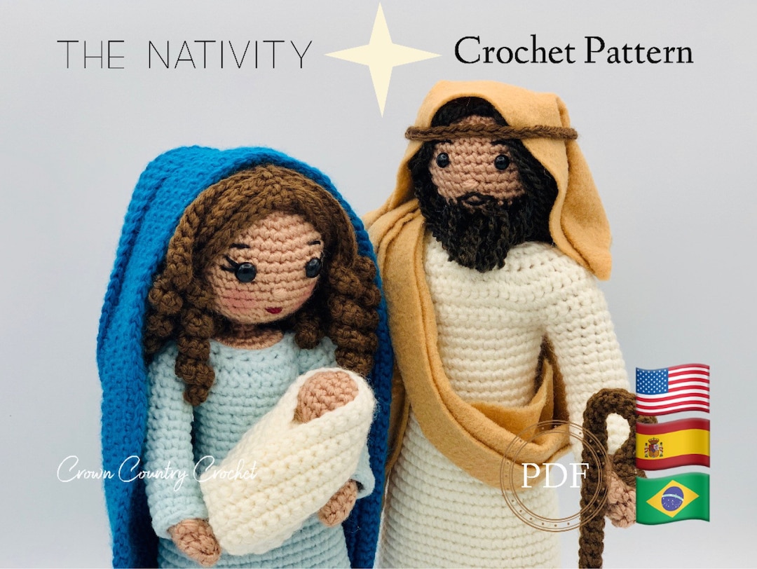 Nativity Crochet Pattern: Mary, Joseph, Baby Jesus Amigurumi (PDF Pattern) - Etsy