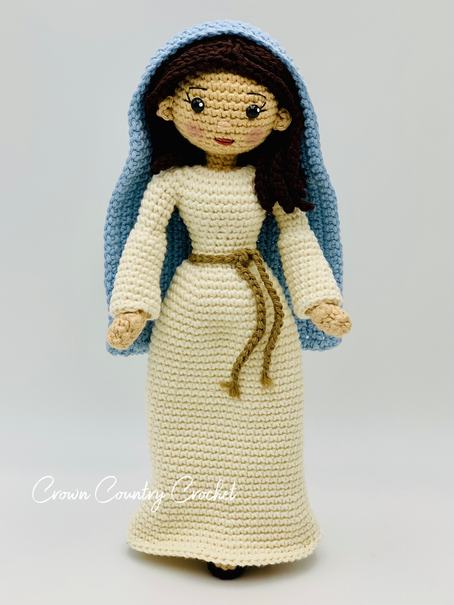 Virgin Mary and Baby Jesus Crochet Pattern: Nativity Amigurumi Doll ...