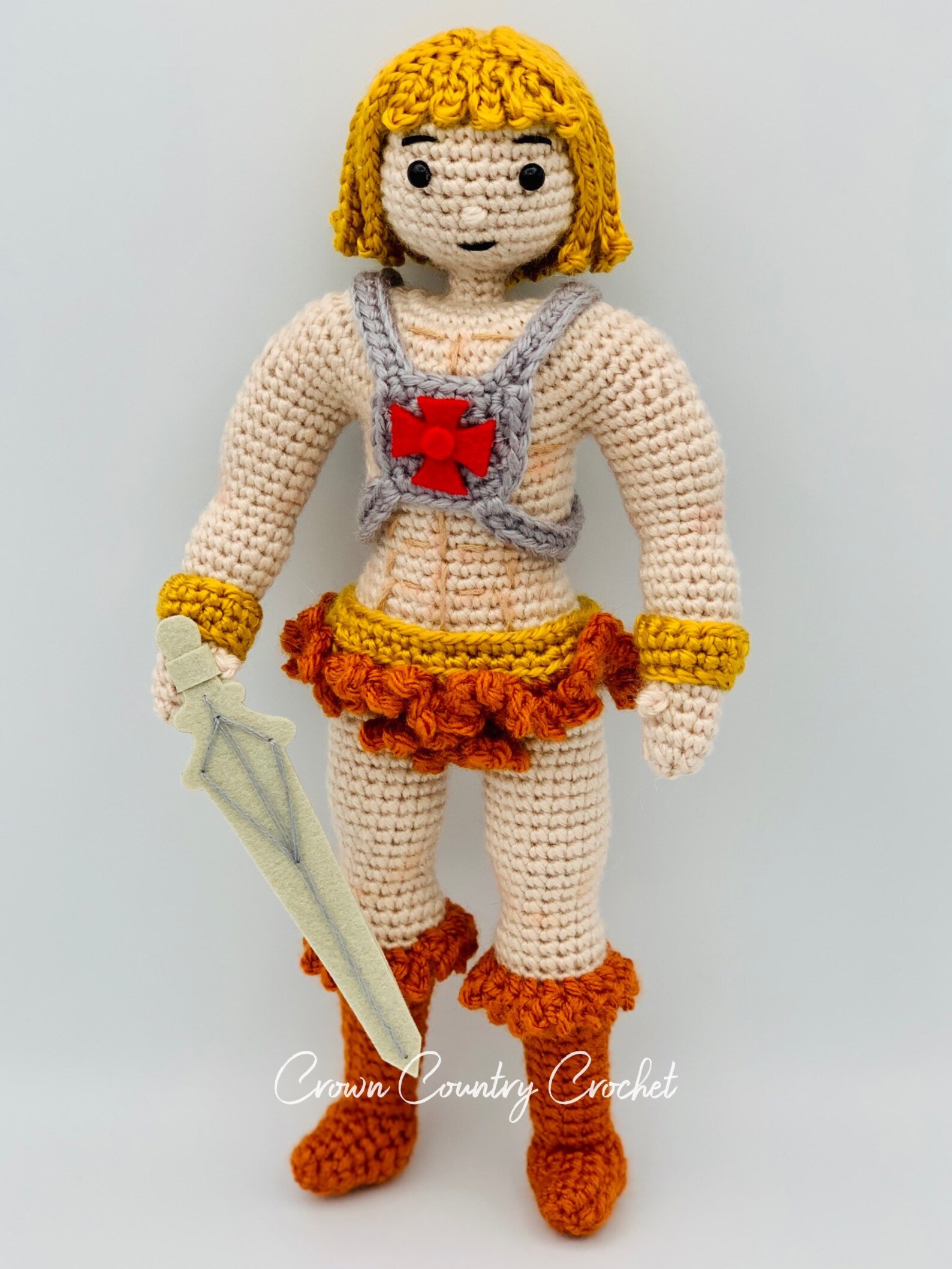 PDF CROCHET PATTERN He-man Doll // Superhero Crochet Pattern | Etsy