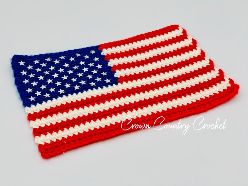 PDF CROCHET PATTERN American Flag // Flag Crochet Pattern // | Etsy