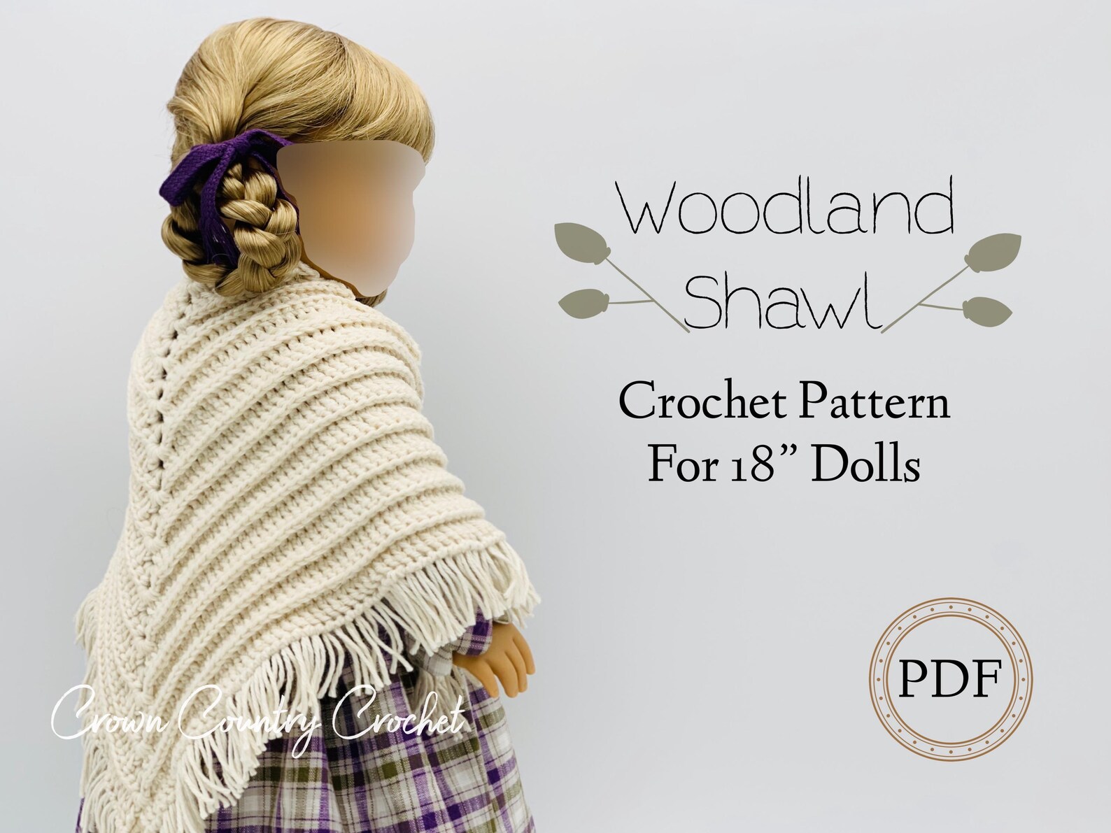 Woodland Doll Shawl Crochet Pattern for 18" Dolls (PDF Pattern) - Etsy
