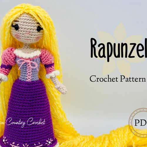 Rapunzel Amigurumi Pattern Crochet Doll Pattern Amigurumi Etsy