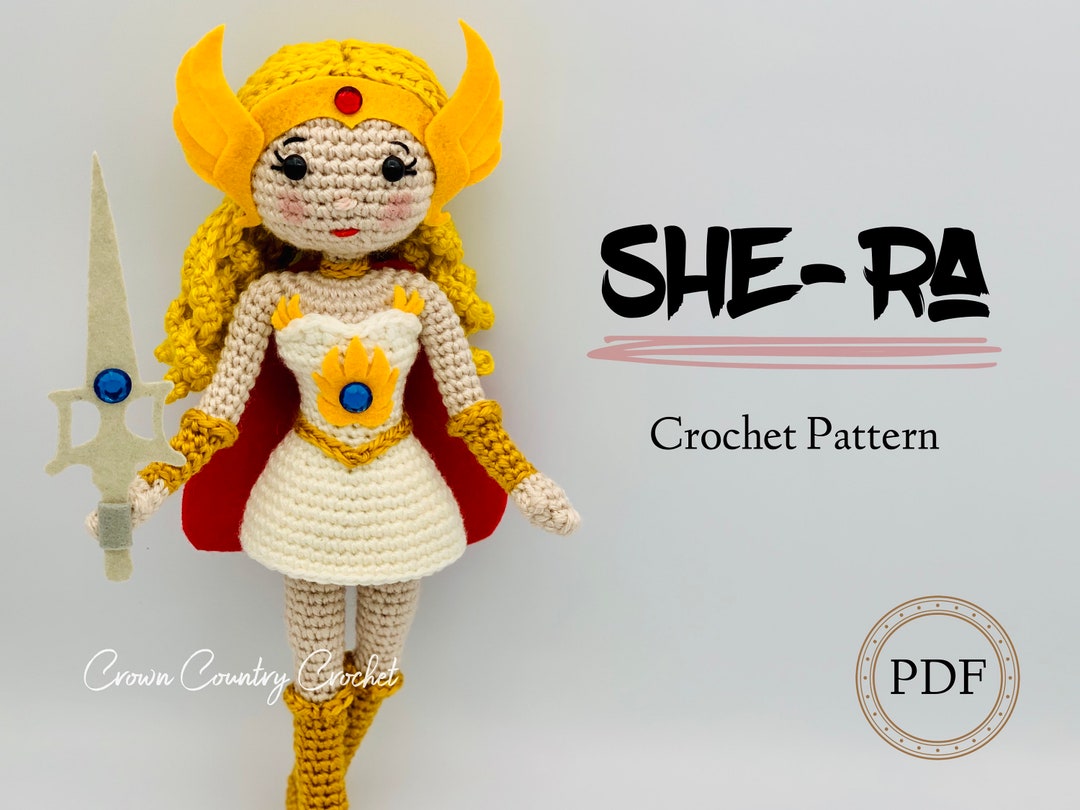 PDF CROCHET PATTERN She-ra Doll // Amigurumi Crochet // Superhero ...