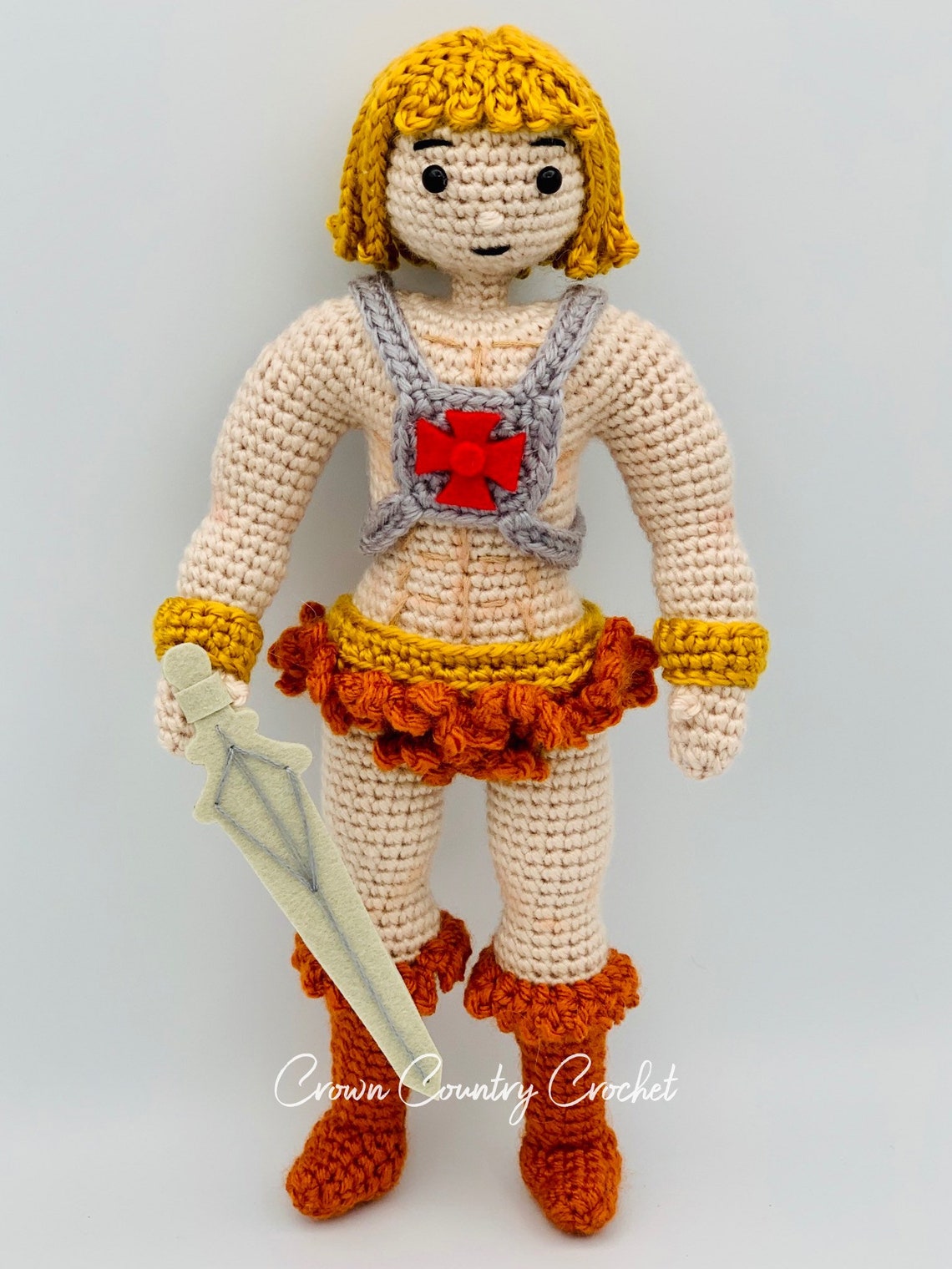 PDF CROCHET PATTERN He-man Doll // Superhero Crochet Pattern | Etsy