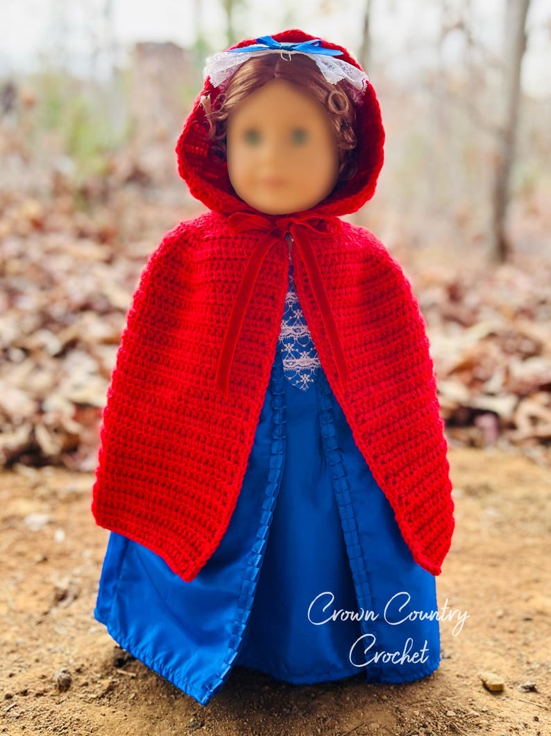 Scarlet Cloak Crochet Pattern for 18" Dolls (PDF Pattern) - Etsy