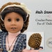 PDF CROCHET PATTERN Hair Snood for American Girl and 18 Dolls // Doll ...