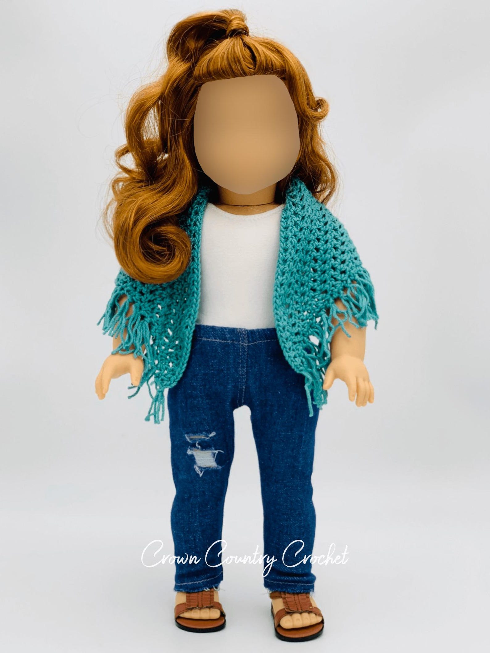 Fringe Shawl Crochet Pattern: 18" Doll Clothes (PDF Pattern) - Etsy