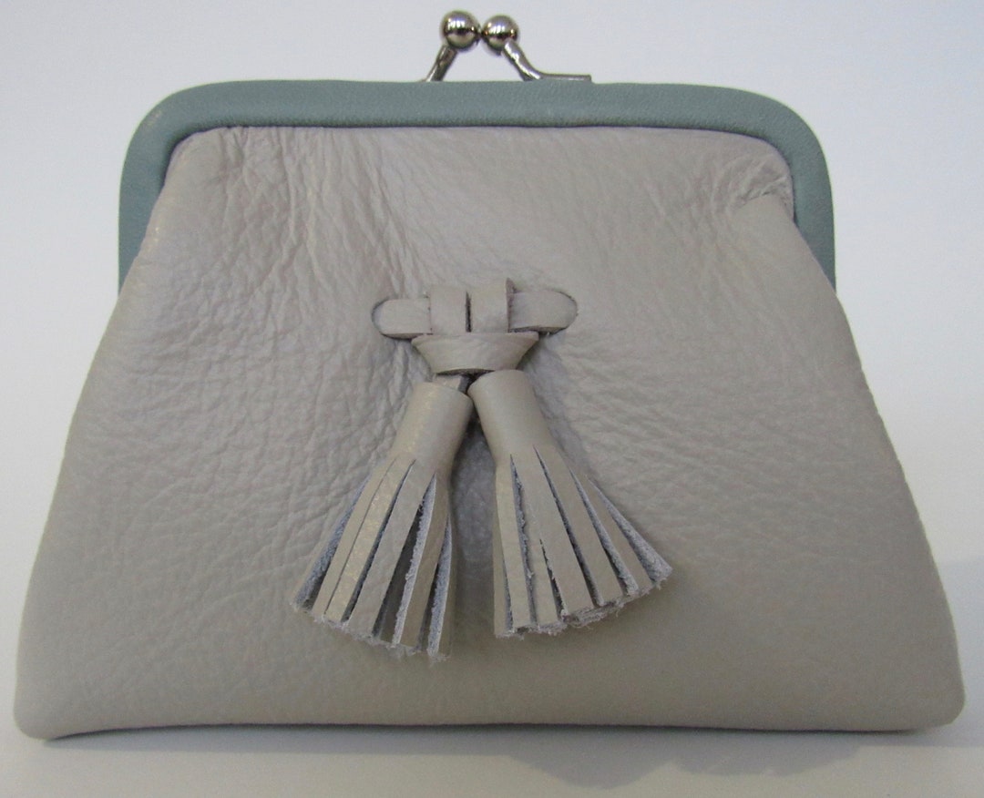 Kiss Lock Purse/ Kiss Lock Coin Purse/ Leather Kiss Lock Coin, Coin ...