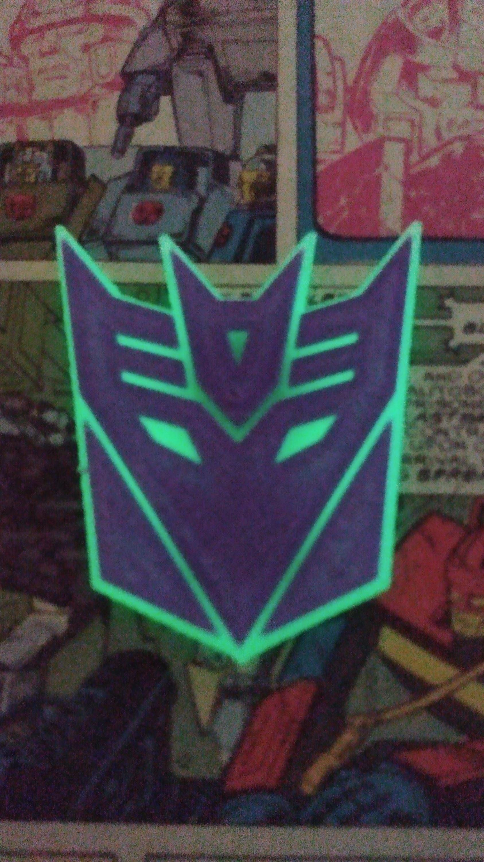 Glow in the Dark Transformers Decepticon Logo Refrigerator Magnet - Etsy