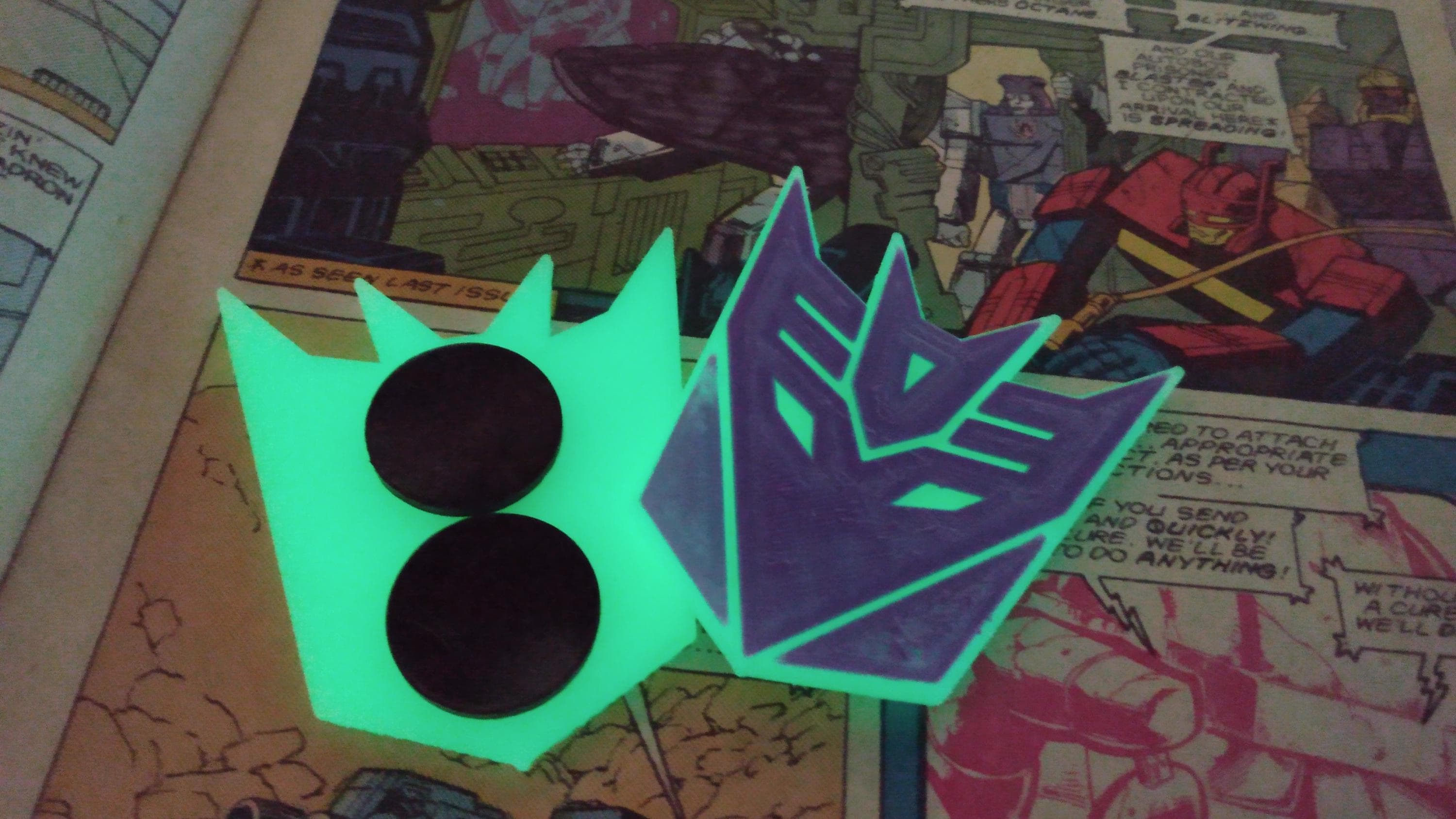 Glow in the Dark Transformers Decepticon Logo Refrigerator Magnet - Etsy